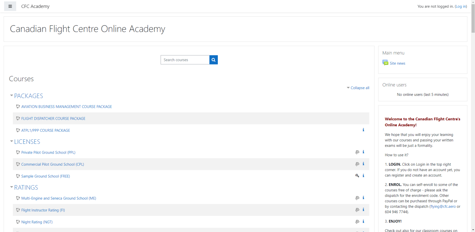Online Ground school - Canadian Flight Centre